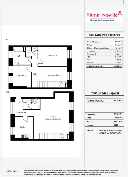 Achat Appartement T4 à Chalons-En-Champagne, 51000 ER.18171 - Plurial ...